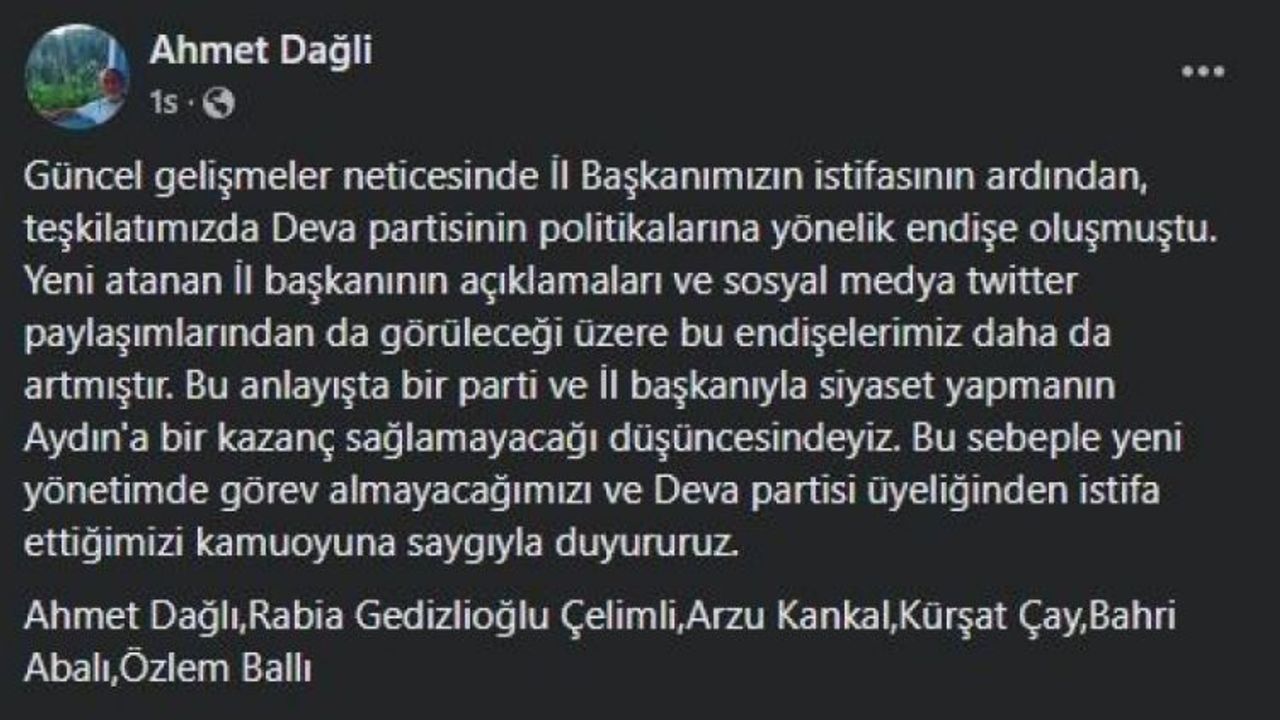 Deva Partisi Aydın’da toplu istifa - Aydın Haberleri - Haber Aydın ... Deva Partisi Aydın’da toplu istifa - Aydın Haberleri - Haber Aydın ...